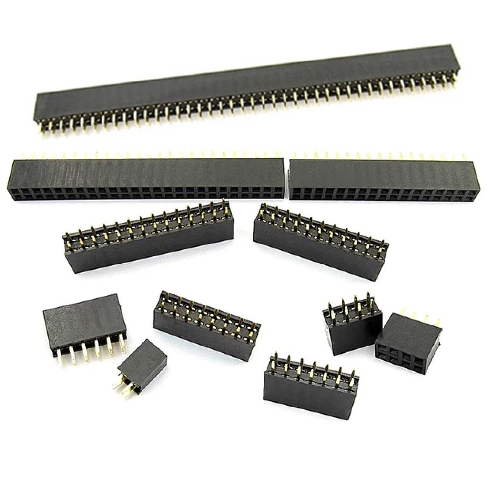2x12 Pin Dişi Header 2.54 mm 180 derece