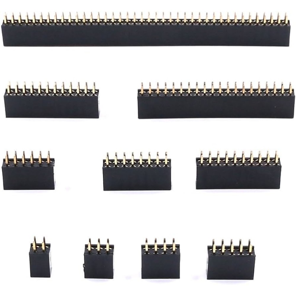 2x8 Pin Dişi Header 2.54mm 180 Derece