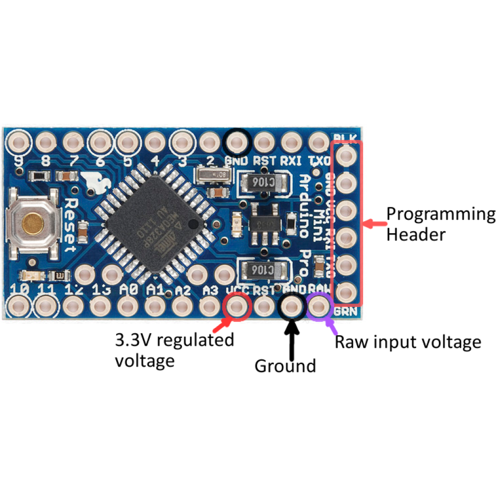 Arduino Pro Mini 328 - 3.3V/8MHz