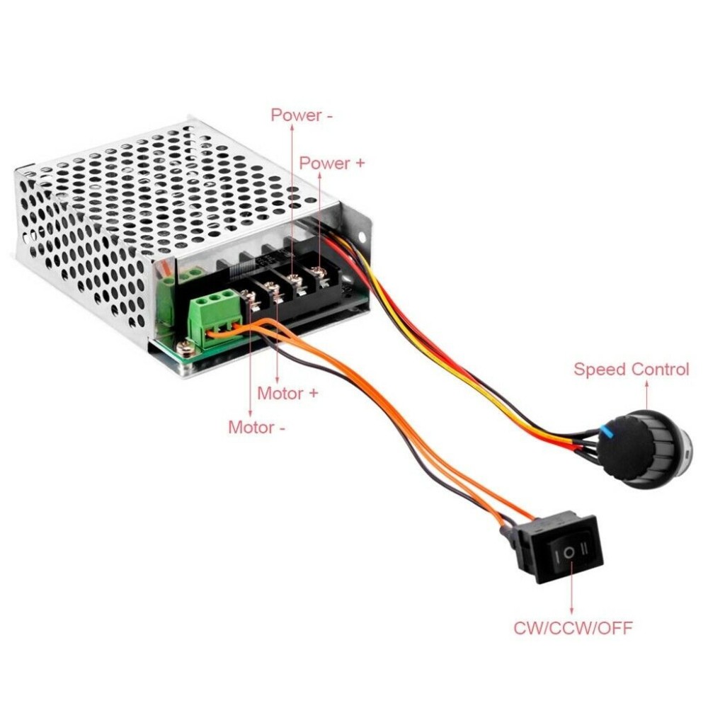 DC 10-50V 40A Motor hız kontrol PWM 10V-50V CW CCW