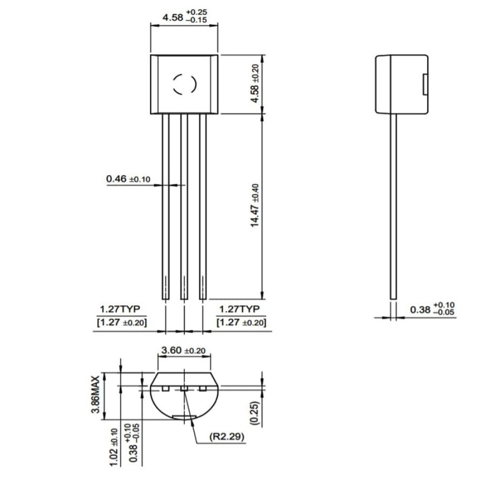 BC308 Transistör Bjt Pnp TO-92 25V, 100mA